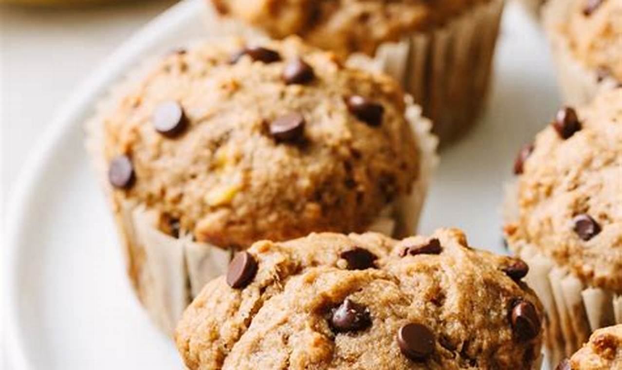 Easy Vegan Banana Chocolate Chip Muffins: Soft & Moist
