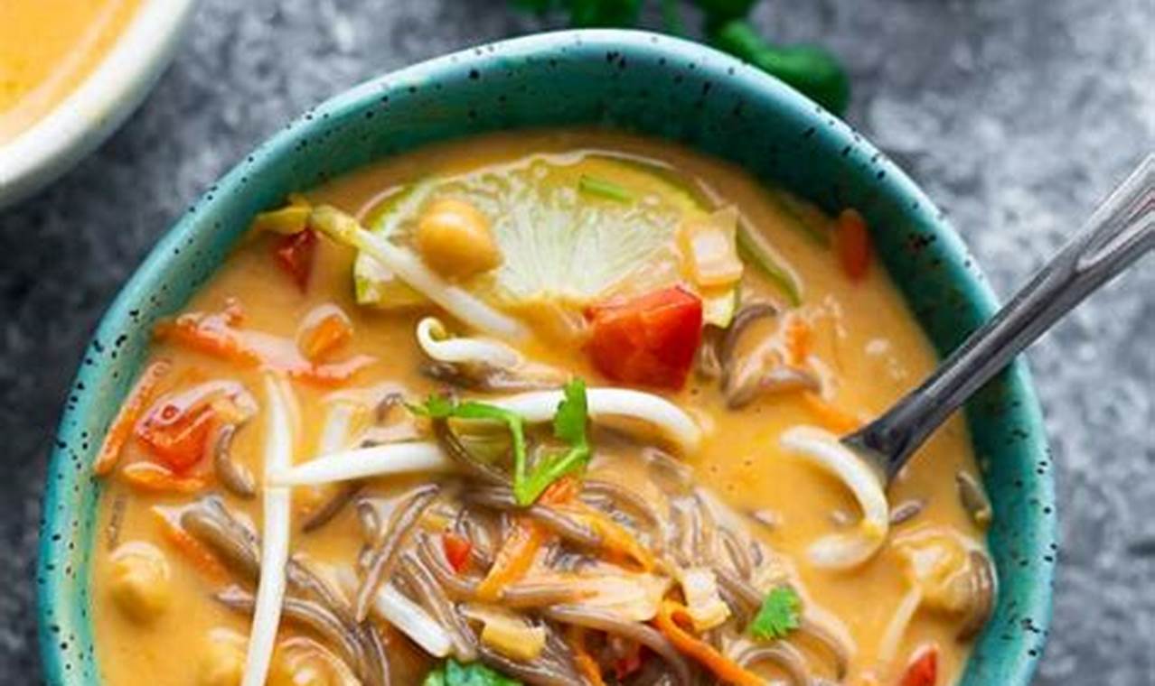 The BEST Thai Coconut Curry Soup (Vegan Recipe!)